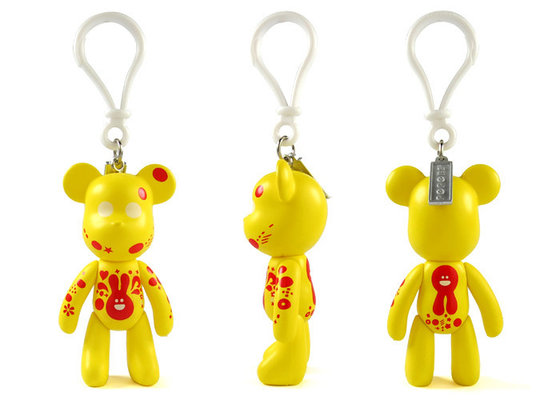 Rotatable Head Small Plastic POPOBE Bear Keychain for Mobile Phone Accessories 3" / 8.2cm