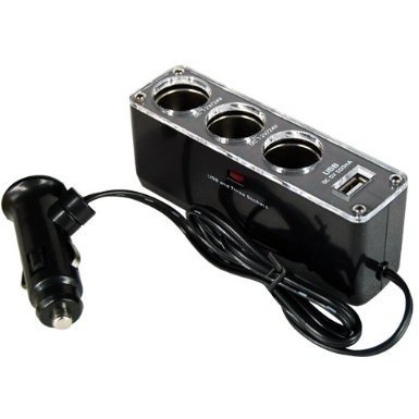 3 Way Multi Car Socket Splitter , Cigarette Lighter Splitter With Triple Adapter