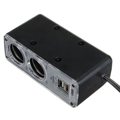 3 Way Multi Car Socket Splitter , Cigarette Lighter Splitter With Triple Adapter