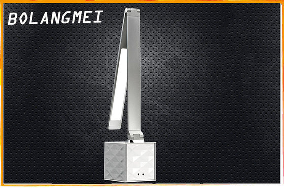 18W  Voice Touch Sensor Metal LED Table Lamp With HD Bluetooth Speaker Silver + White