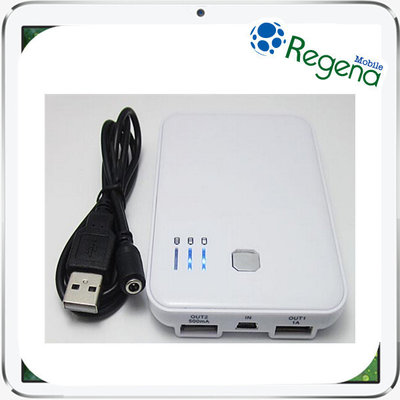 Environmental 5000Mah Small Dual USB Power Bank Cell Phone Accessory For Ipad / Iphone