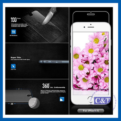 Anti-shock Explosion-proof  9H Cell Phone Screen Protector For Iphone 6 4.7" Inch