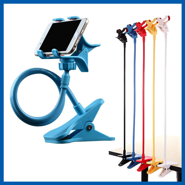 Blue Universal Mobile Phone Accessories Clip Holder Lazy Bracket Flexible Long Arms