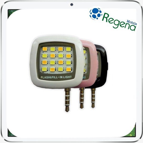 Portable Mobile Phone Accessory Mini 16 Leds LED Flash Fill Light For iPhone IOS Android Smartphone