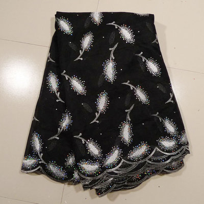Black And  White African Lace Fabrics , Primer Shirt