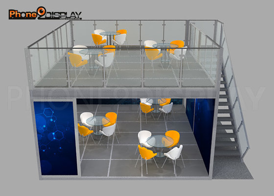Cabines fraîches de salon commercial de 6M*6M trois systèmes modulaires ouverts latéraux de support d'exposition