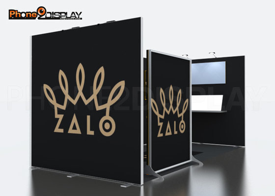 Cabine modulaire de salon commercial de 20×10 pi, conception faite sur commande de support d'exposition pour la publicité