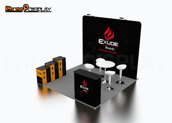 Standard Tension Fabric Booth 3x3 Advertising Display For Cosmetic Exhibition