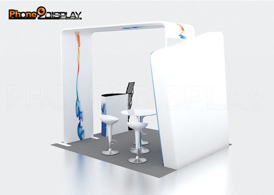 Affichage 3x3 standard de la cabine 10ft d'exposition de tension de tissu de salon commercial portatif de cabine