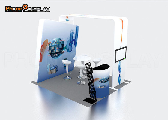 Affichage 3x3 standard de la cabine 10ft d'exposition de tension de tissu de salon commercial portatif de cabine