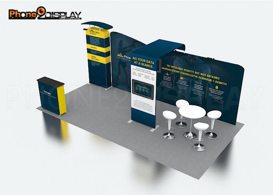 taille portative de tissu de tension de cabine de salon commercial d'affichage de 3x6m adaptée aux besoins du client