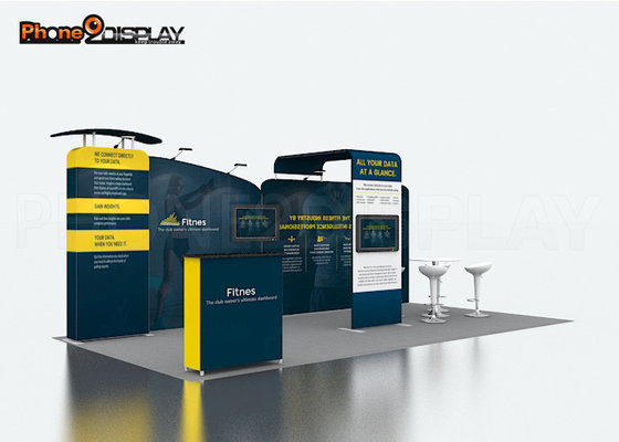 taille portative de tissu de tension de cabine de salon commercial d'affichage de 3x6m adaptée aux besoins du client