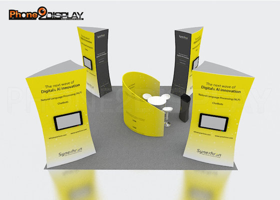 Cabine faite sur commande de salon commercial de tissu de tension avec l'impression de transfert de chaleur de CMYK