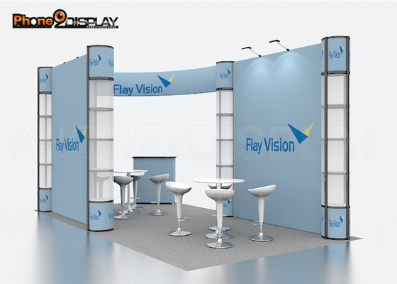 Taille faite sur commande en aluminium de cabines d'objet exposé de salon commercial avec la tour en spirale portative