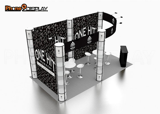 Stalle portative d'exposition de cabine durable du salon commercial 20x10 avec la tour en spirale