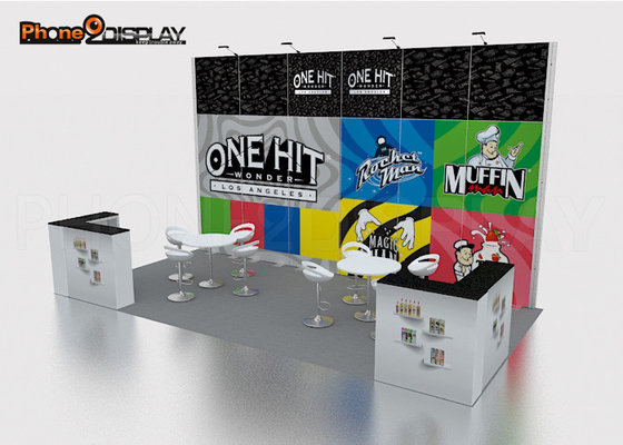 dispositif d'affichage modulaire d'exposition d'assemblage simple de support de cabine d'exposition de 3X6 M