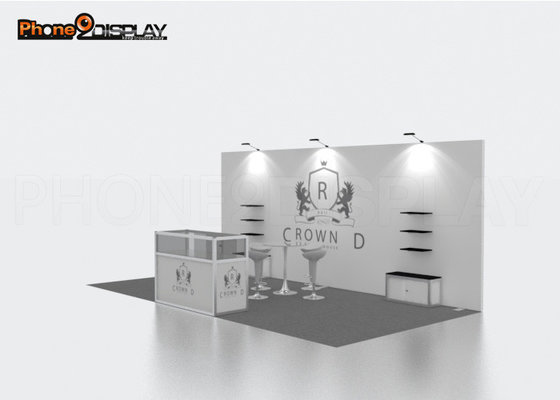 Facile installez la cabine d'objet exposé faite sur commande portative du style 10x20 de cabines d'objet exposé de salon commercial