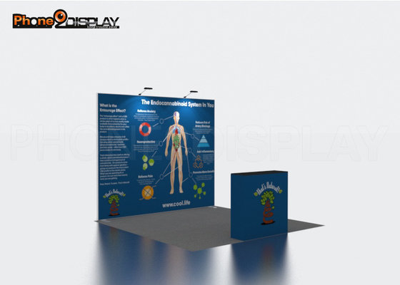 Support en aluminium pliable du système d'affichage d'exposition de tissu des cabines 10x10 de salon commercial TV