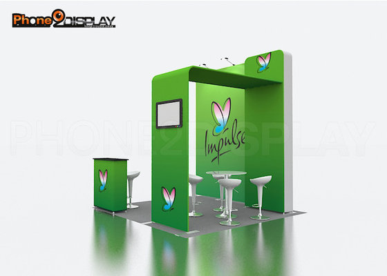 Cabine simple standard de salon commercial de la cabine 10ft*10ft d'exposition avec l'impression de sublimation de colorant