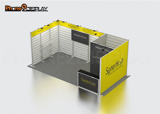 couleur faite sur commande d'affichage de cabines de salon commercial de 3x6 Slatwall pour l'exposition d'exposition