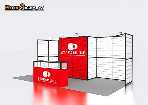 Les cabines fraîches durables de salon commercial amincissent la stalle portative faite sur commande d'exposition de Slatwall
