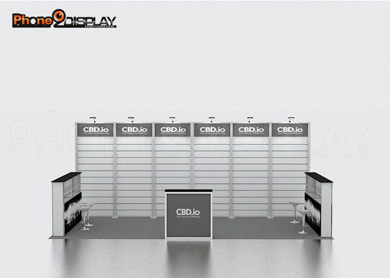 Les cabines portatives de salon commercial de 3x6 Slatwall montrent BT-SB0105 avec des étagères