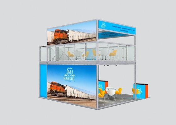 Supports faits sur commande d'exposition de double Decker de salon commercial de taille standard de cabine
