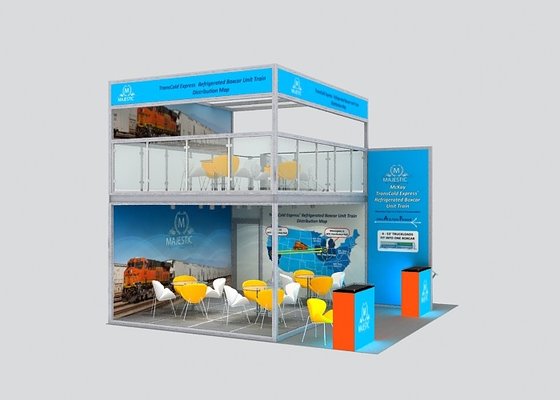 Supports faits sur commande d'exposition de double Decker de salon commercial de taille standard de cabine