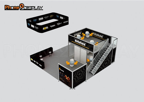 Indoor Free Standing Standard Exhibition Booth / Double Decker Exhibition Stands