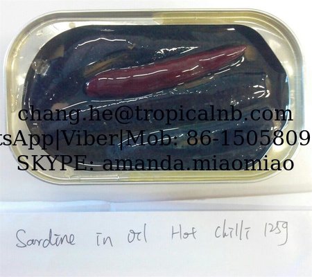 Canned sardine in oil with chili 125g