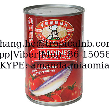 425g Good sale for Canned sardine in tomato sauce