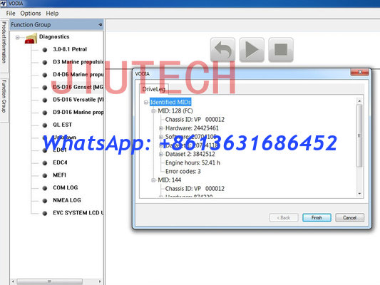  Penta 5 diagnostic tool Vocom 88890300 For  industry engine  marine engine diagnosis+cf52 laptop