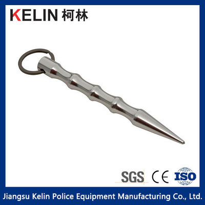 Pencil Shap silver Self Defensive 6061 aviation aluminum alloy Kubaton with Keychain