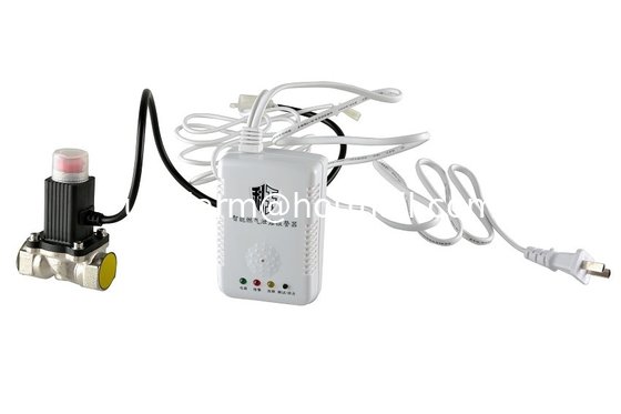 EN Standard 2 in 1 Combine AC Powered Combustible Gas & Carbon Monoxide Alarm With Shutoff Valve Factory Direct-Sale