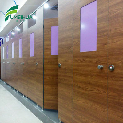 HPL cpmpact waterproof toilet cubicle system Commercial Shower Toilet Cubicle Partition Material