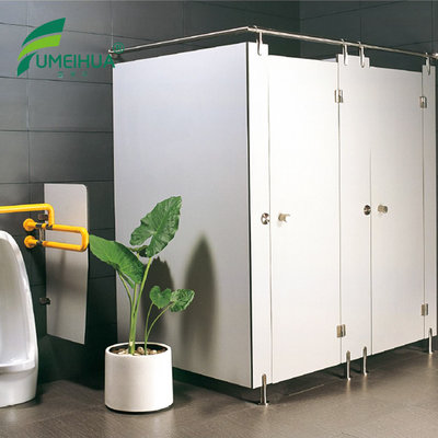 HPL cpmpact waterproof toilet cubicle system Commercial Shower Toilet Cubicle Partition Material