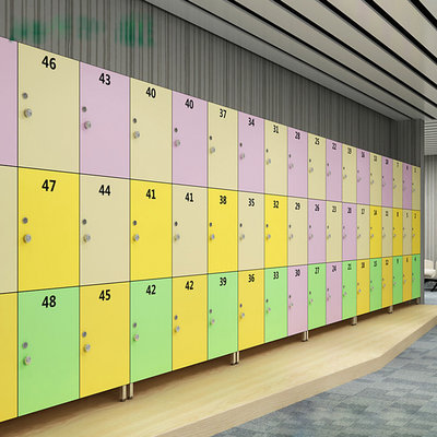 Orange Swimming Pool Changing Room 3 Tier HPL Key Locker