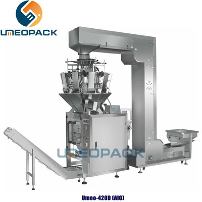 Automatic stainless steel all in one multihead weigher measuring coffee filling sealing granule packing machine supplier