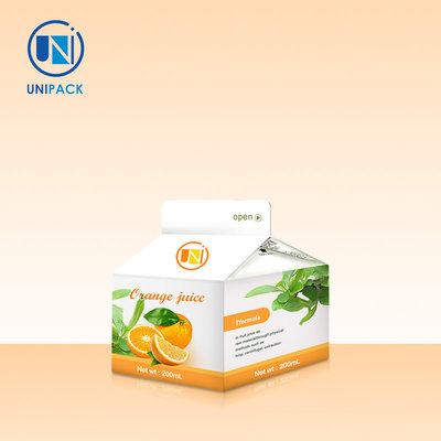 Unipack Slim Cartons Filling Boxes Cartons Fruit Gable Top Carton