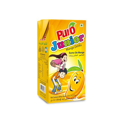 Disposable Standard Orange Juice Carton Box Fruit Packing Unipack 125ml Beverage