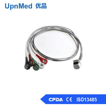 Mortara Holter 5-lead ECG cbale with wires,Snap,AHA