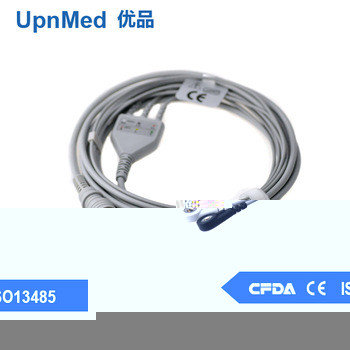 Colin BP88S 3-lead ECG Cable with leadwires,6pin