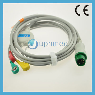 Schiller One piece 3-lead ECG Cable with leadwires