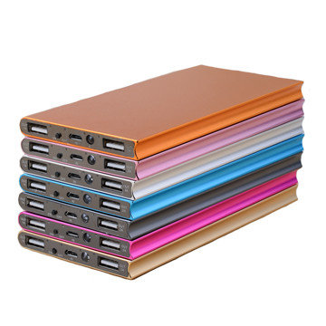 Slim 8000 Metal Dual USB Power Bank , External Portable Power Pack
