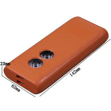 Samsung 은하 S5 검은 딸기를 위한 주황색 이중 USB 13000 mAh LCD 힘 은행