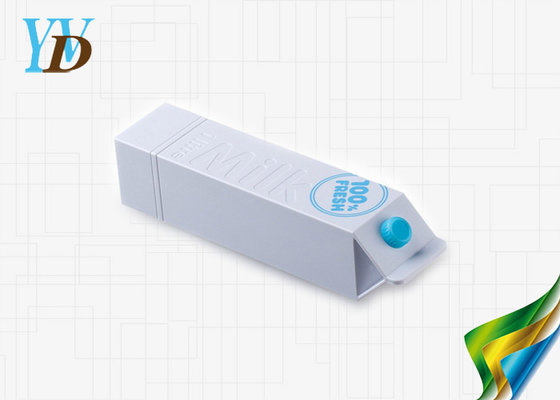 Milk Carton 2600 mAh Smartphone Power Pack With Li-Ion Battery