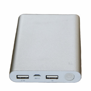 8000m Universal Ultra Compact Power Bank for Smartphone &amp; Tablets - Silver