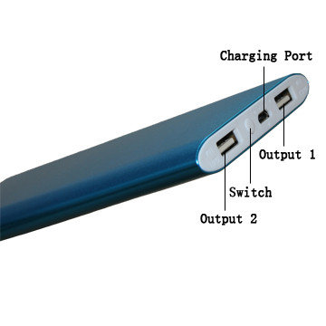 매우 얇은 보편적인 전지 효력 팩, 어떤 iPhone를 위한 휴대용 충전기 8000mAh