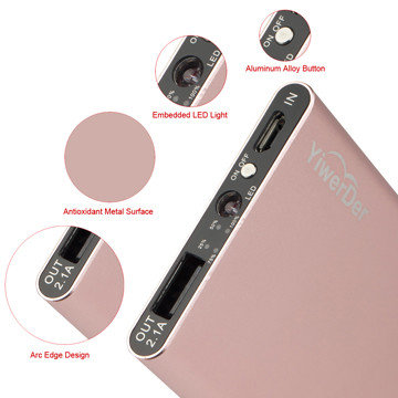 스마트폰를 위한 6000mAh 힘 은행, 휴대용 USB 여행 충전기 건전지 & 정제
