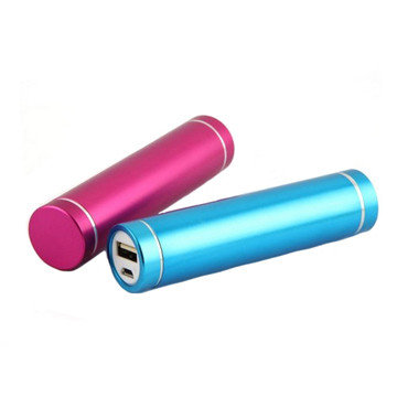 2600mAh iPhone Samsung 외부 배터리 충전기를 위한 둥근 관 Li 이온 힘 은행